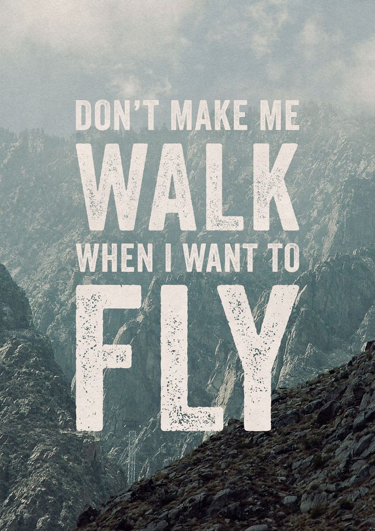 Don t Make Me Walk When I Want To Fly Sayings Inspirational Quote Don t Make Me Walk When I Want To Fly Sayings Inspirational Quote