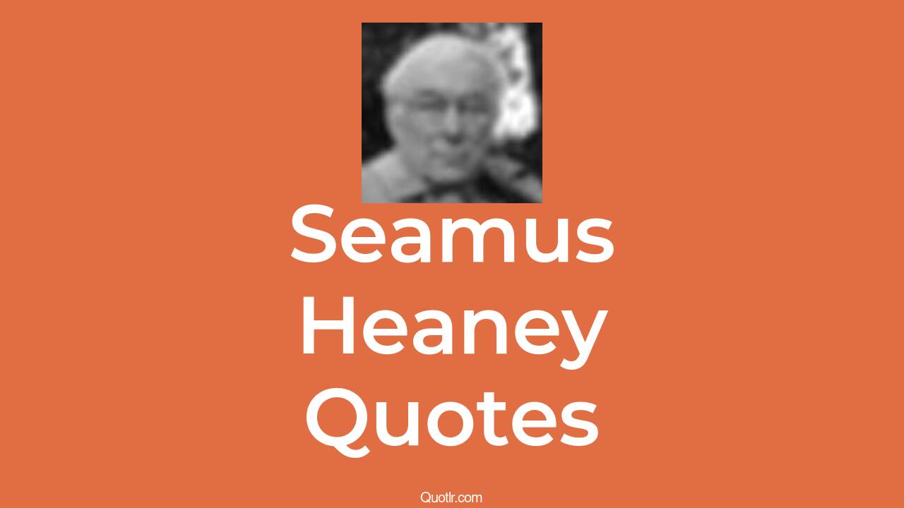 110+ Seamus Heaney Quotes about death, friendship, hope - QUOTLR