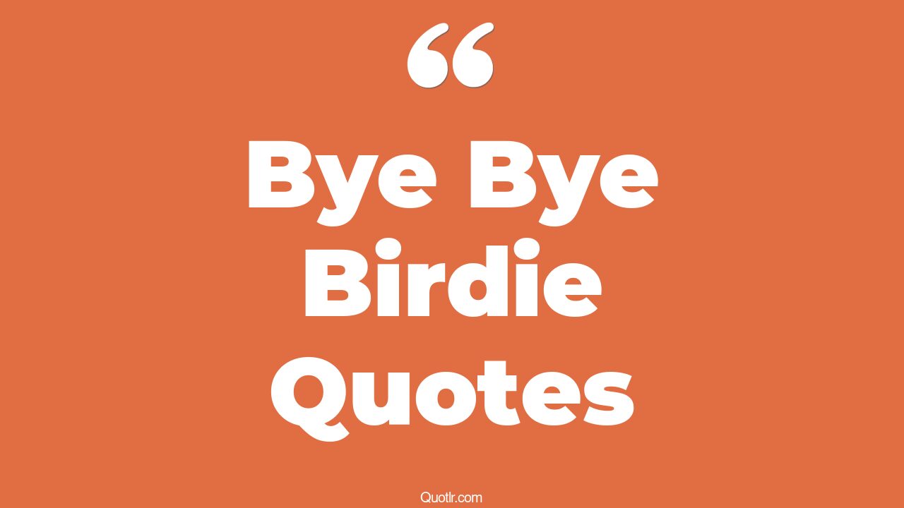 6+ Promising Bye Bye Birdie Quotes