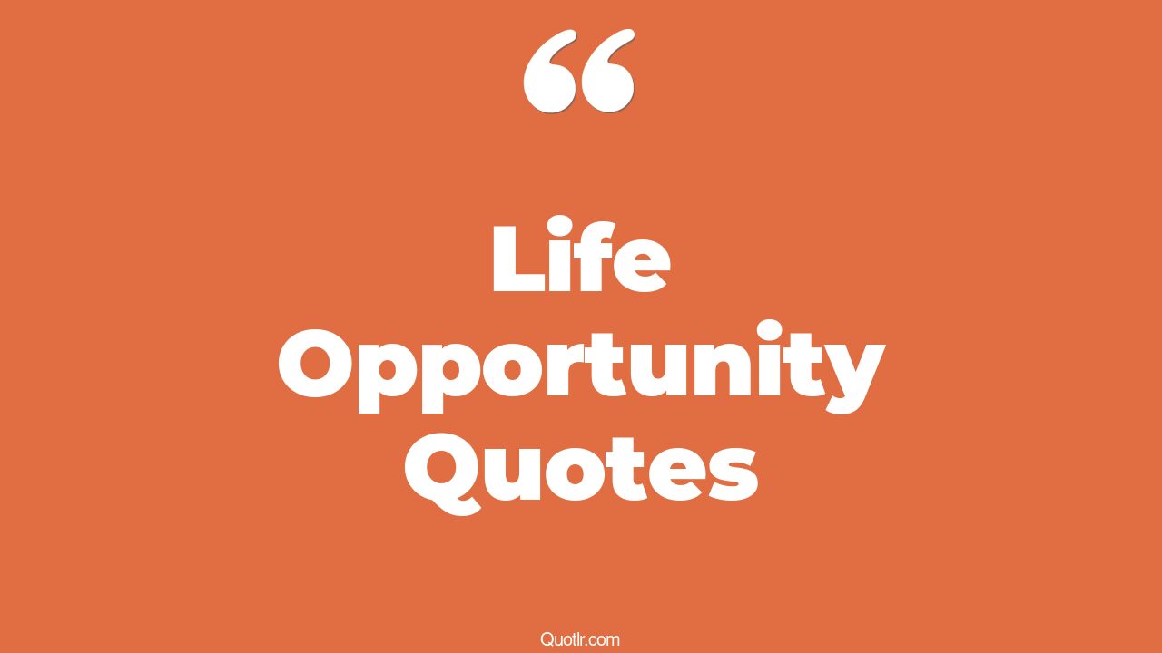 35+ Seductive Life Opportunity Quotes That Will Unlock Your True Potential