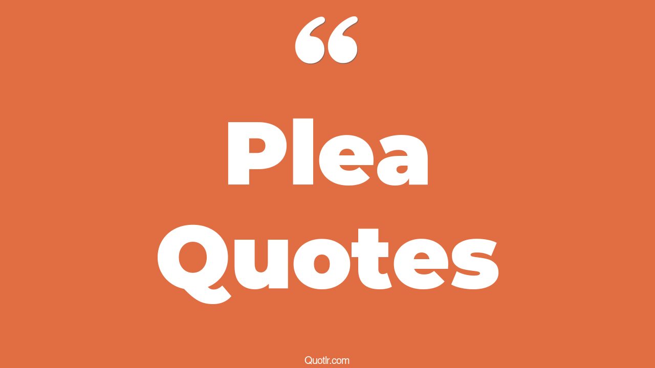 75 Wonderful Plea Quotes (famous, plea bargaining, plea for help)