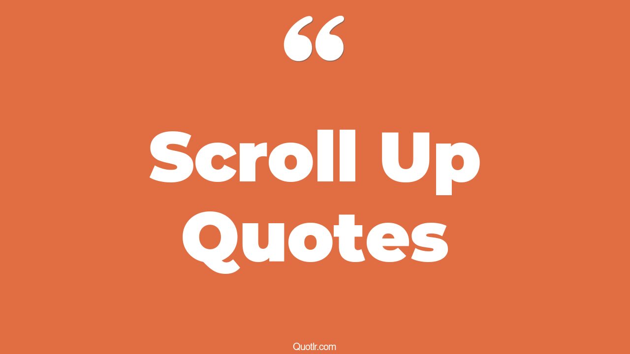 6 Dreamy Scroll Up Quotes (ninja scroll, torah scroll, poetry scroll)