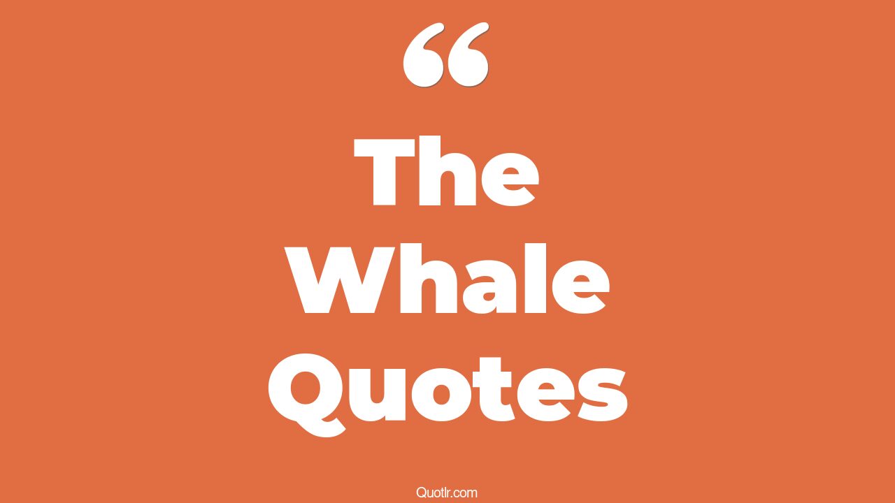 82 Helpful The Whale Quotes (the whale, blue whale, tobias whale)