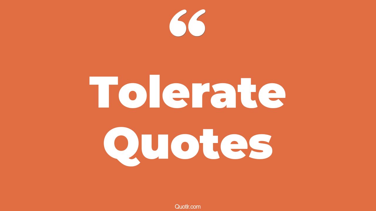 45 Bashful What You Tolerate Quotes | don't tolerate, i can't tolerate ...